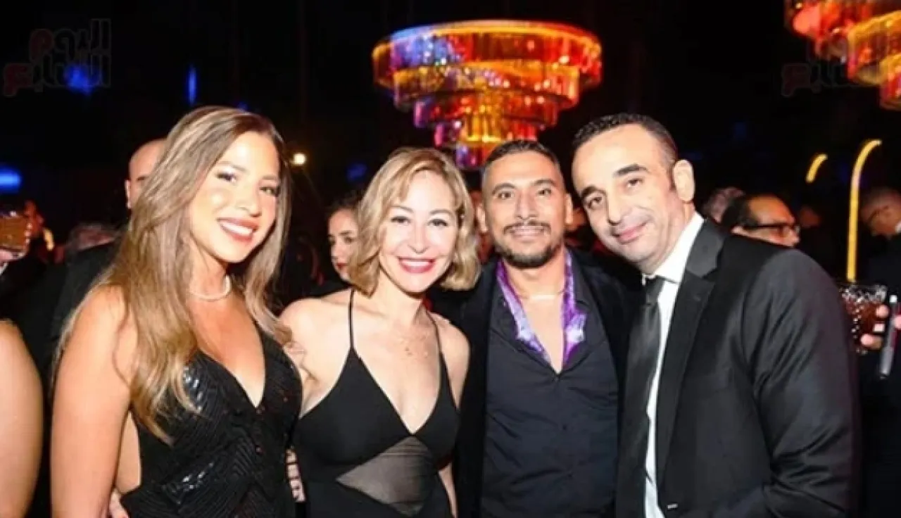 First Appearance of Menna Shalaby with Her Husband Ahmed El Gennainy